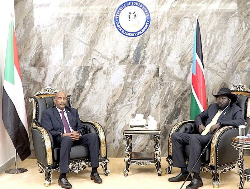 Al-Burhan and Salva Kiir hold joint talks